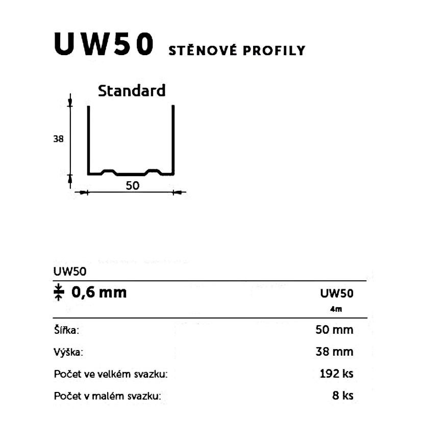 Profil UW50(0,6) 4m / BAUMAX