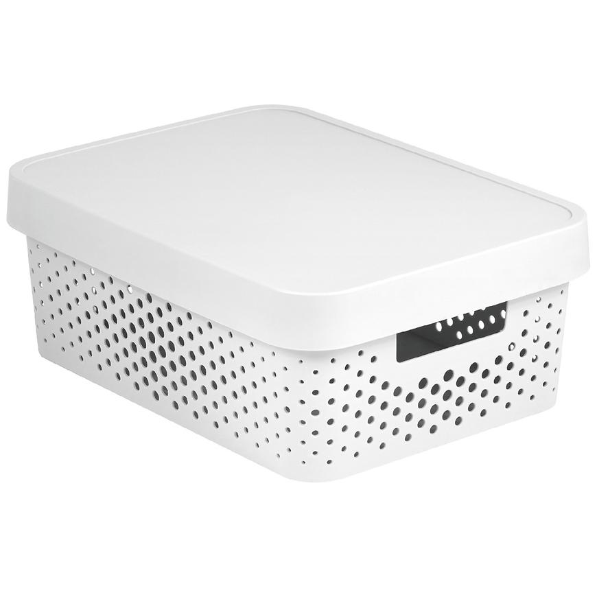 Box s víkem infinity 11l 229167 bílý / BAUMAX